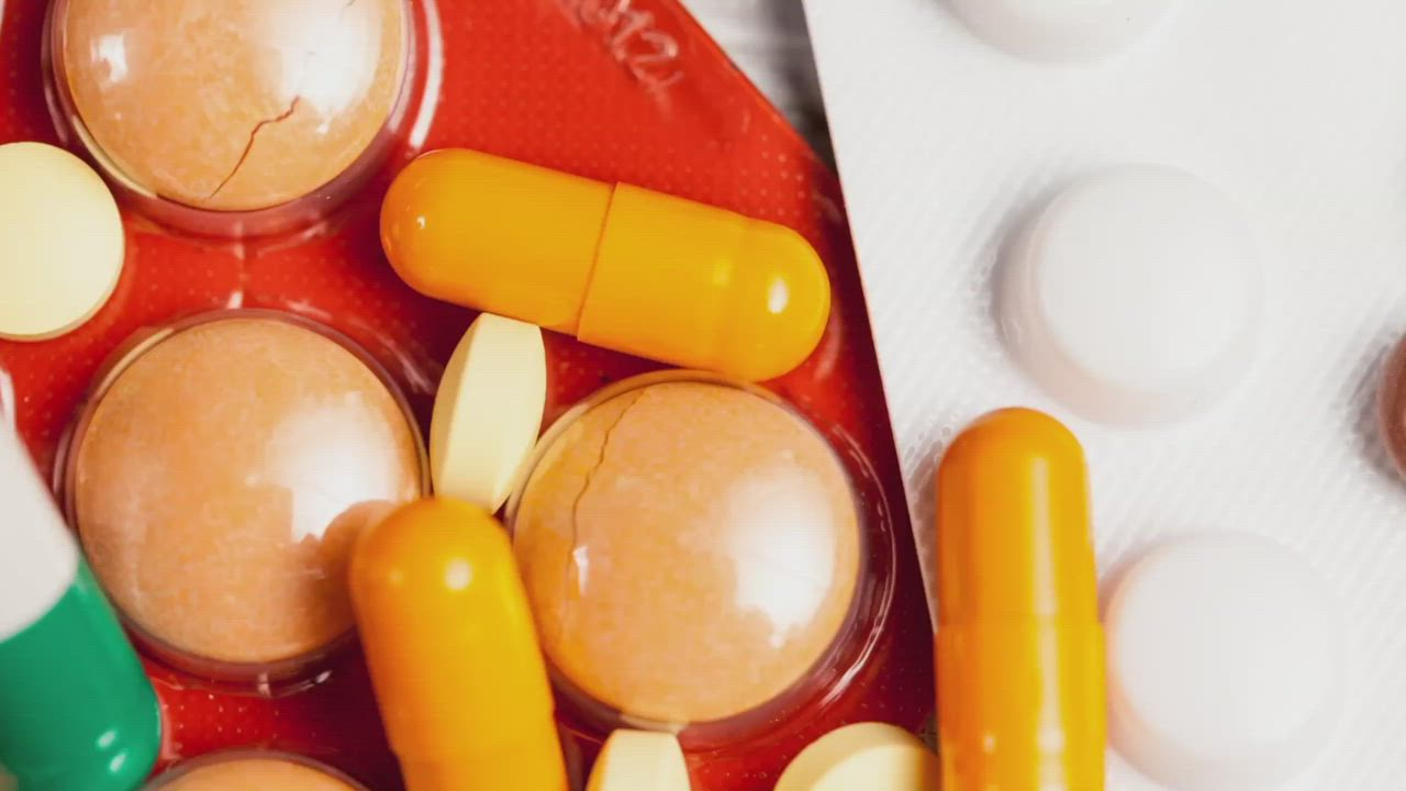 Closeup shot of medicines - Free Stock Video