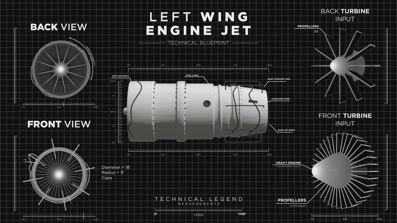 Jet engine display interface - Free Stock Video