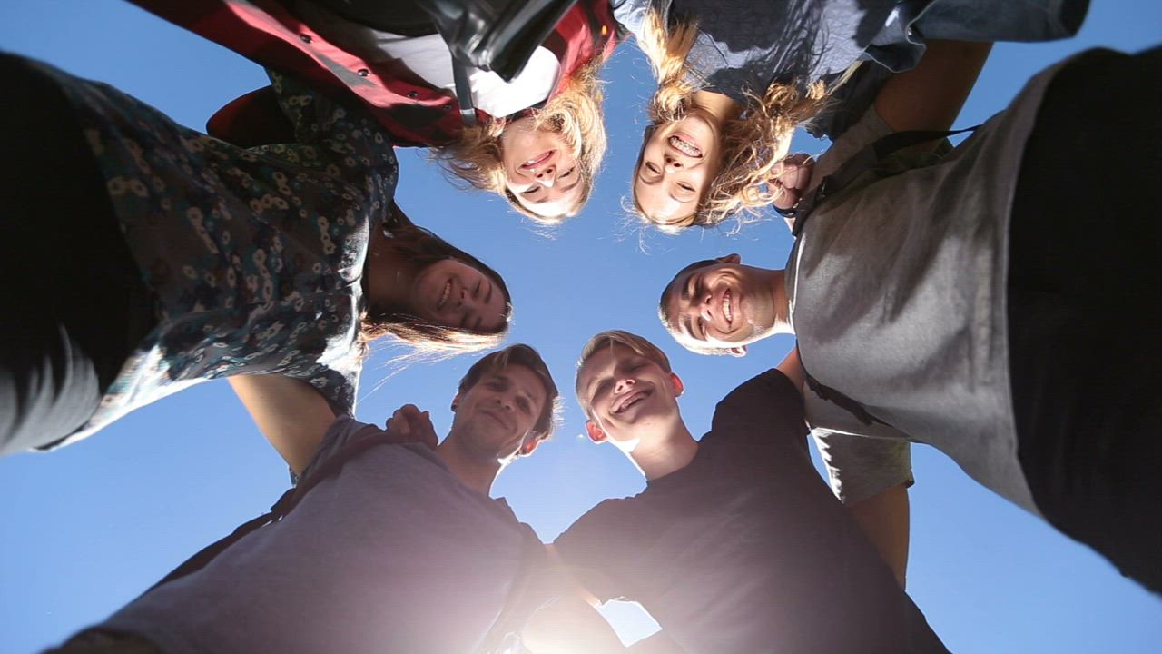 Friends smiling at the camera - Free Stock Video