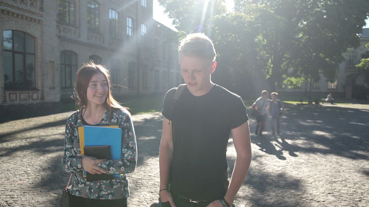 College students hugging - Free Stock Video