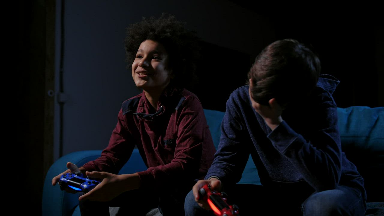 Playing a video game console - Free Stock Video