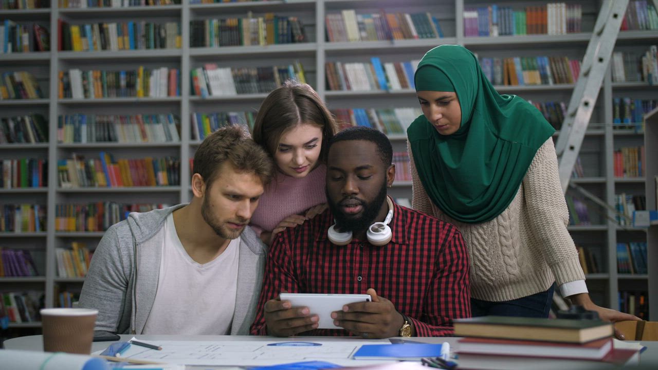 Students checking their results - Free Stock Video