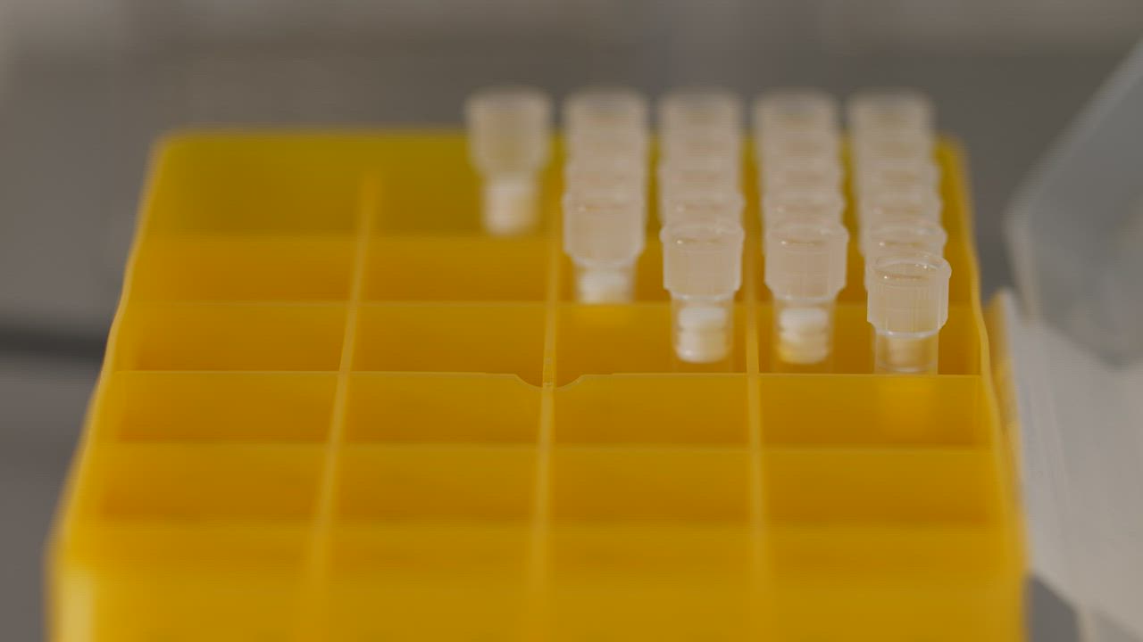 Laboratory sample tray - Free Stock Video