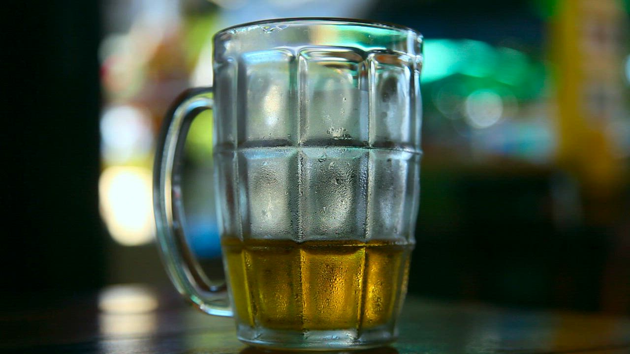 Serving cold beer in the glass - Free Stock Video