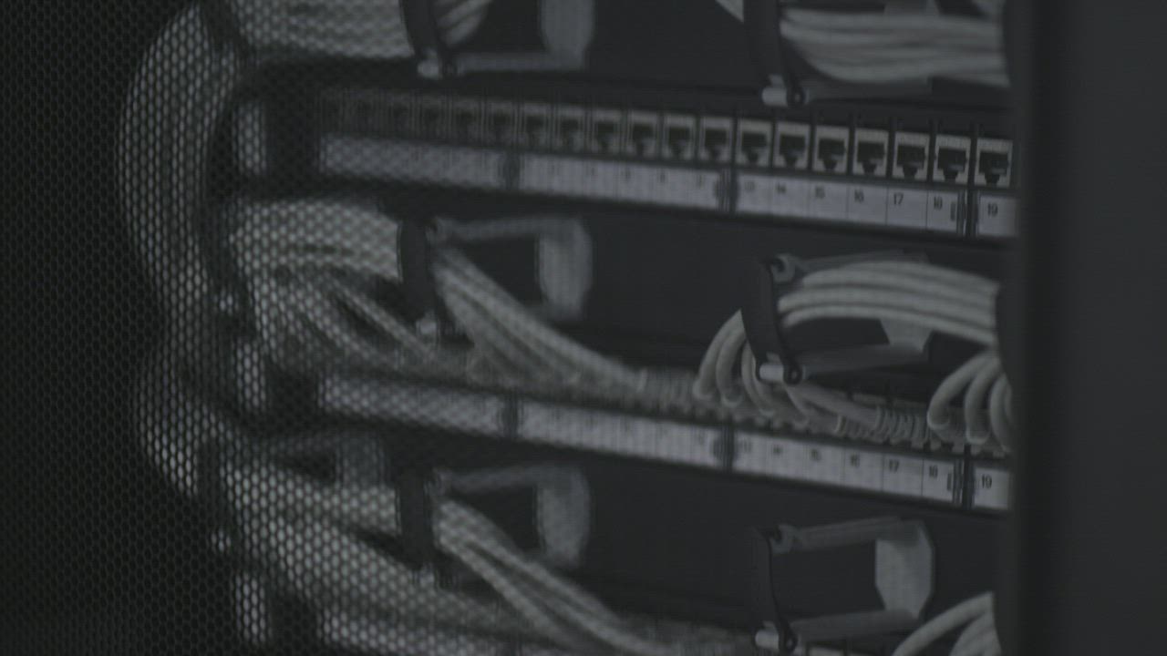 Cables in a server room - Free Stock Video