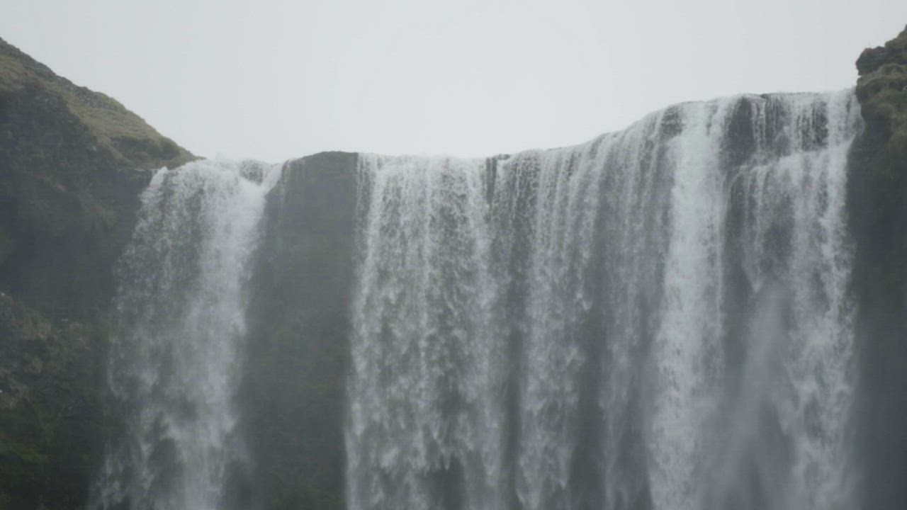 Closeup of a waterfall - Free Stock Video