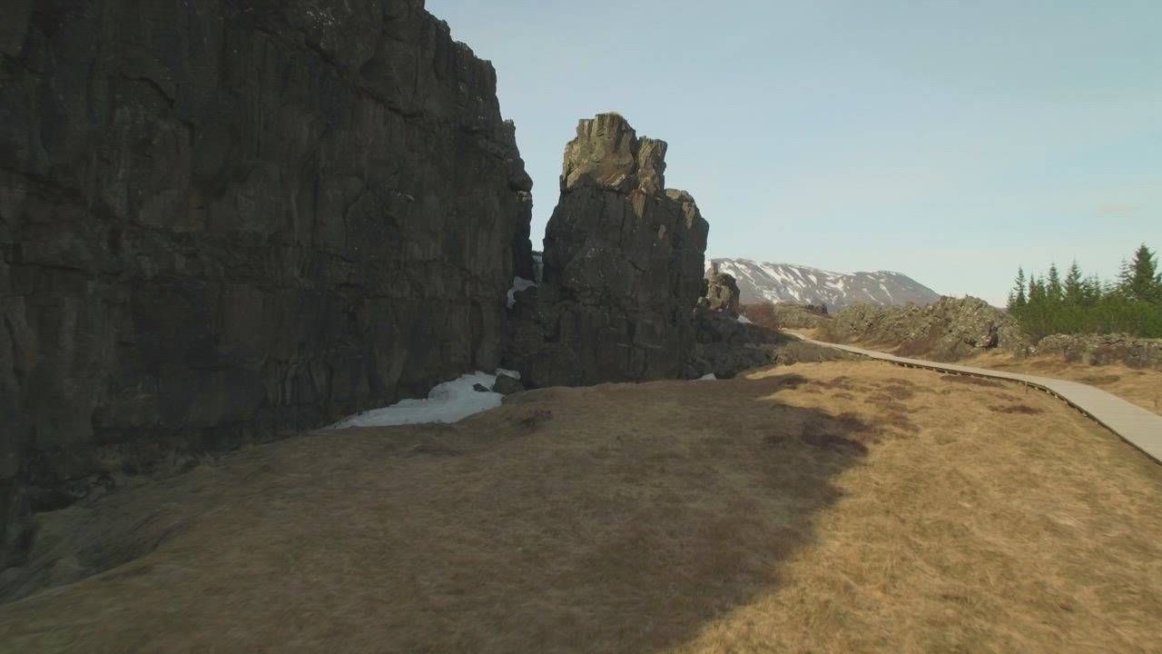Drone flying through a National Park - Free Stock Video