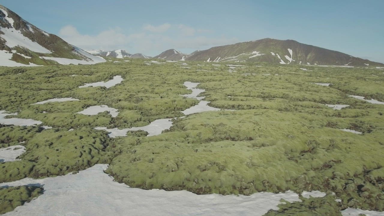 Snow between rocks - Free Stock Video