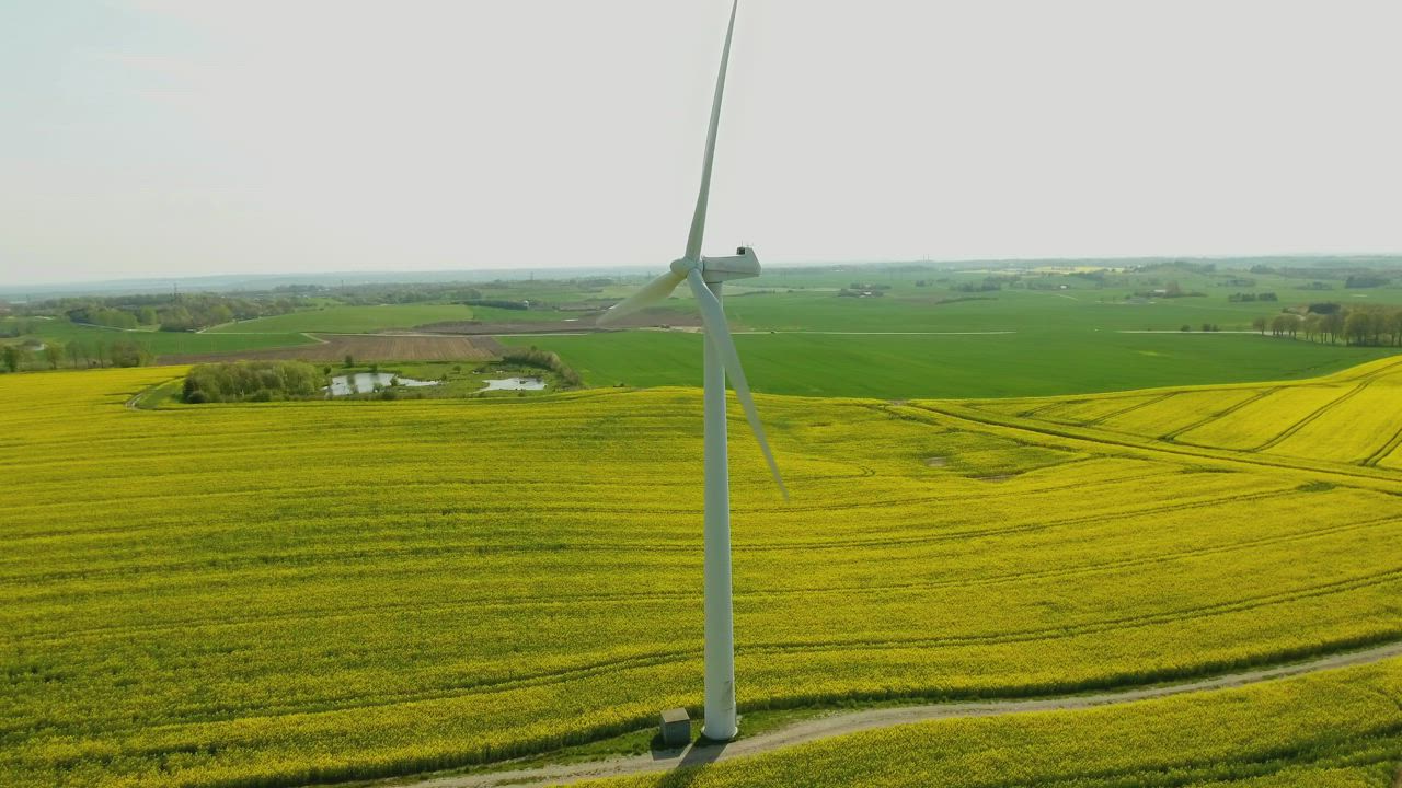 Single wind turbine - Free Stock Video