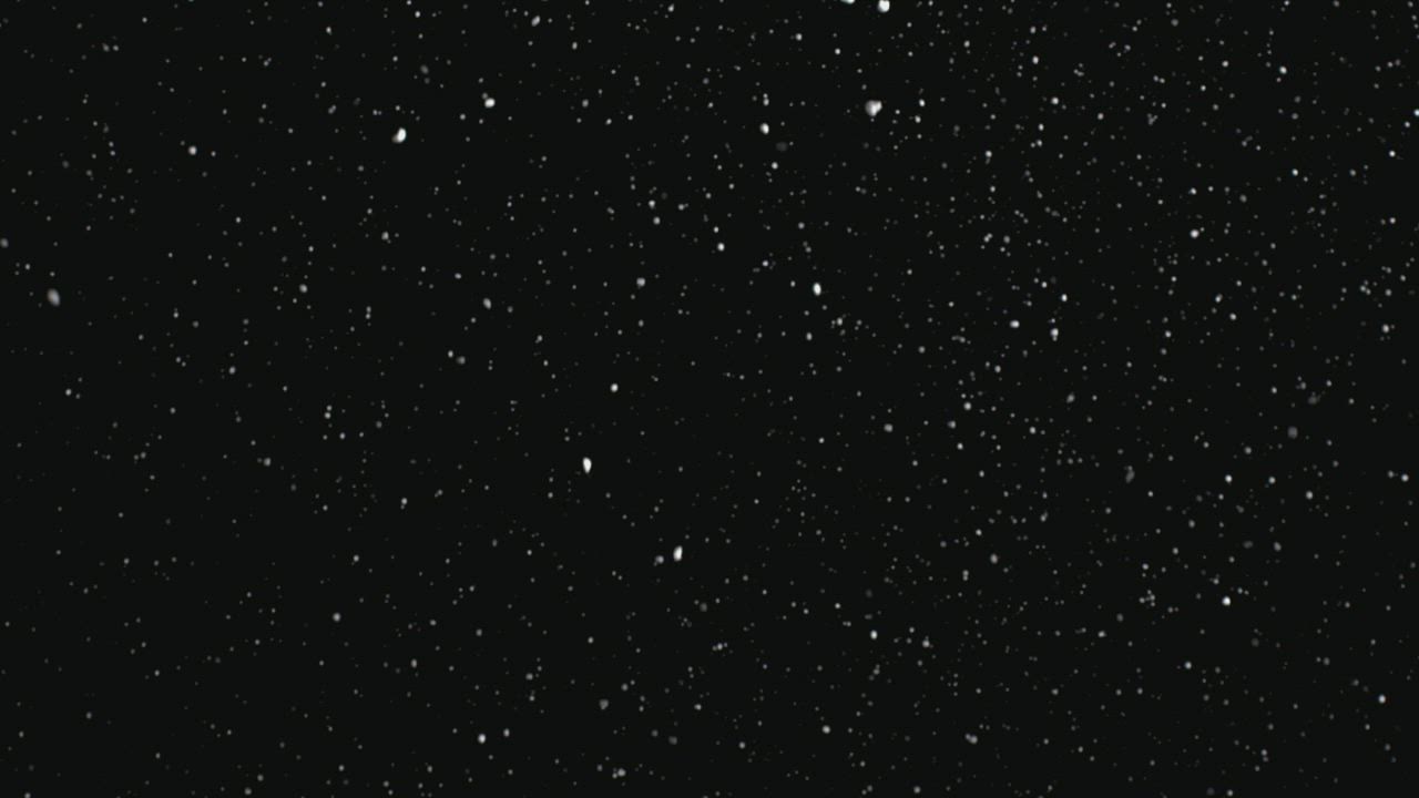 Snow falling in a dark night - Free Stock Video