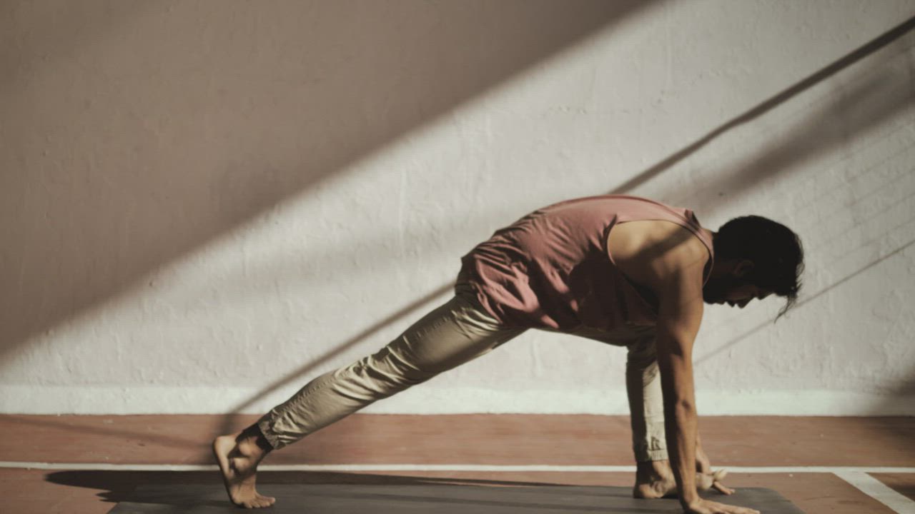 Man doing yoga - Free Stock Video