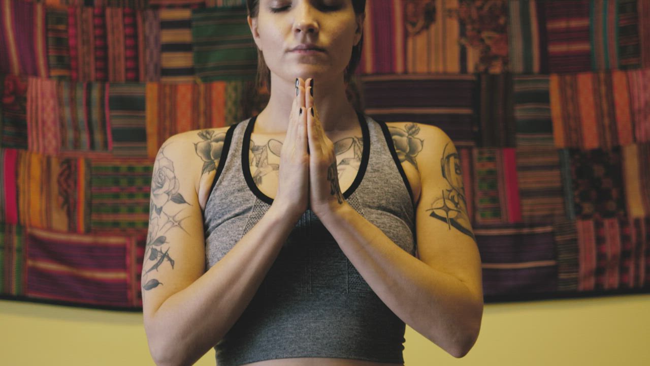 Yoga hand poses - Free Stock Video