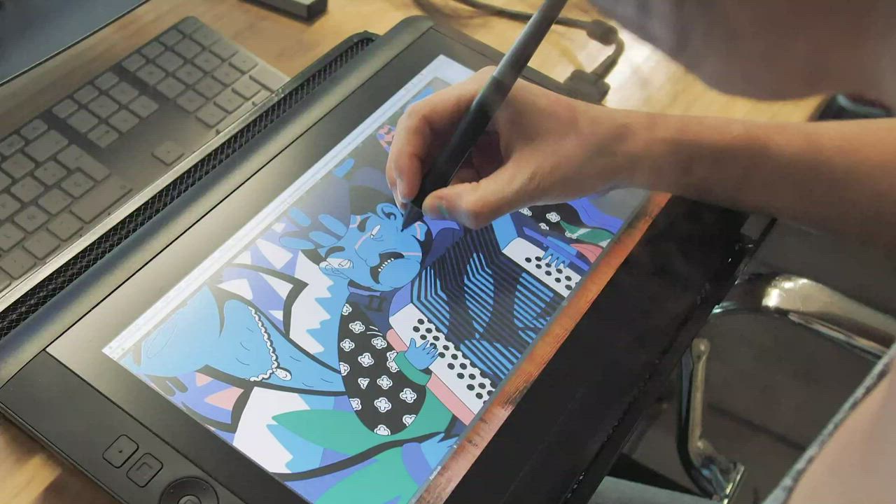 Colorful design on tablet - Free Stock Video