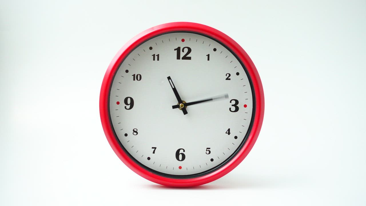 Wall clock working fast - Free Stock Video