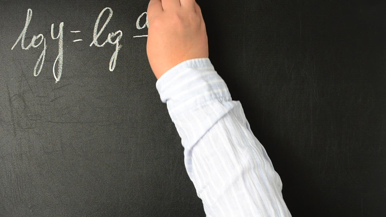 Algebra class, blackboard view - Free Stock Video