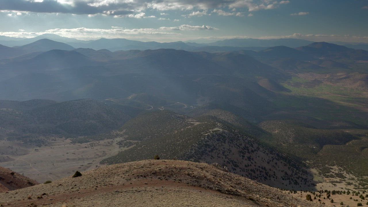 View from mountain to the small plain between the mountains - Free ...