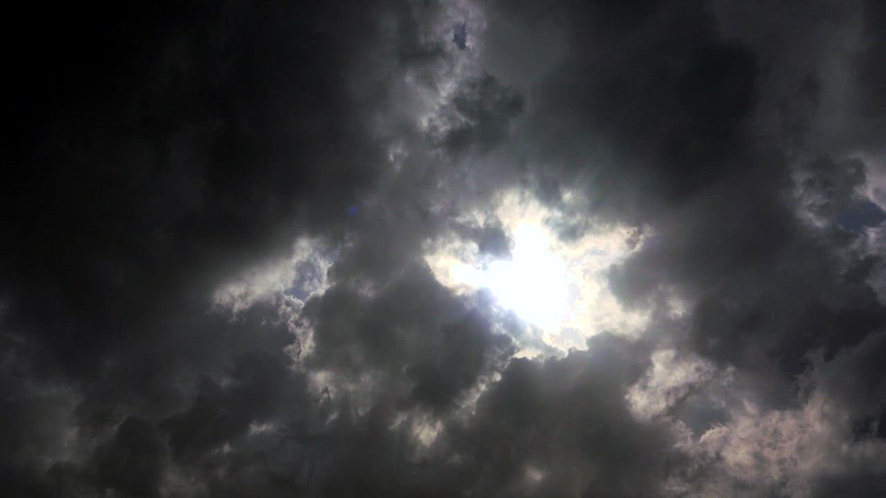 Clouds moving in a cloudy sky - Free Stock Video