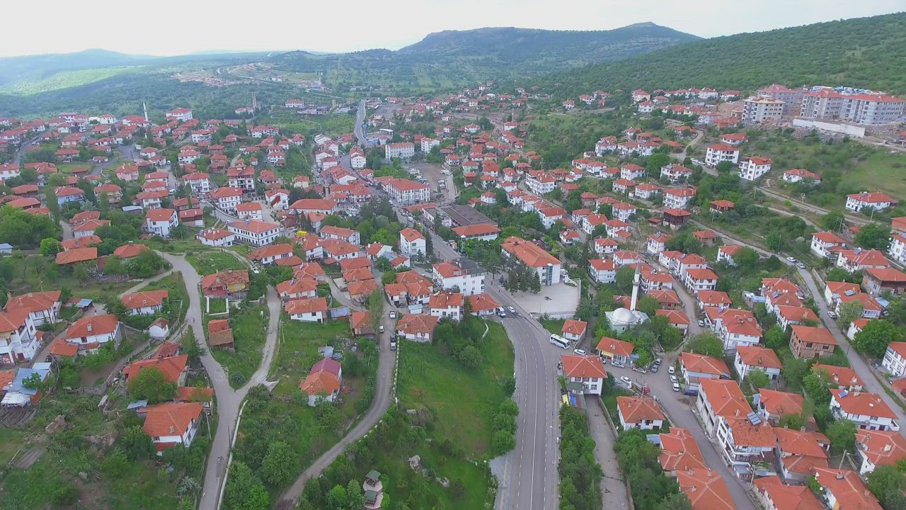 Beautiful town in the countryside - Free Stock Video