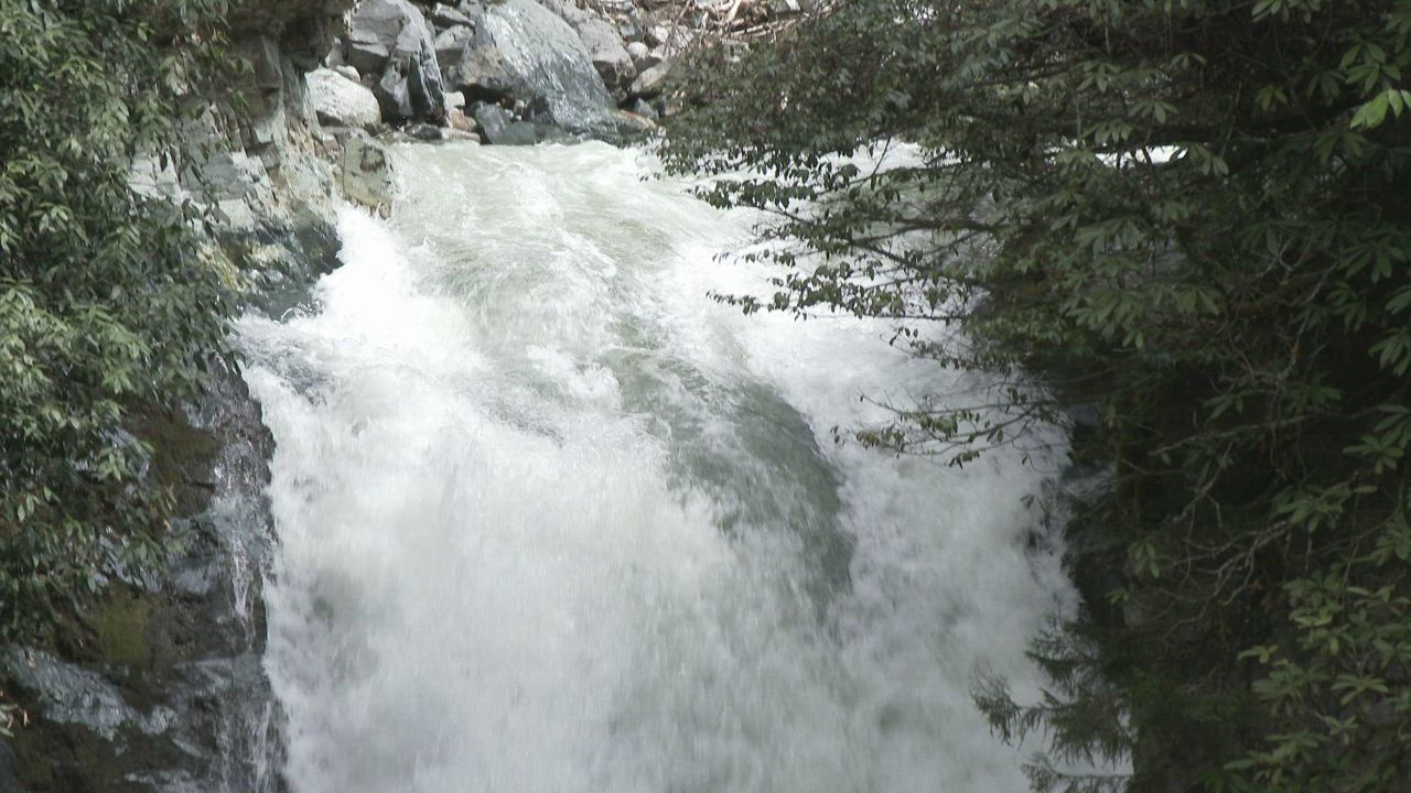 Slow motion of waterfall water falling - Free Stock Video