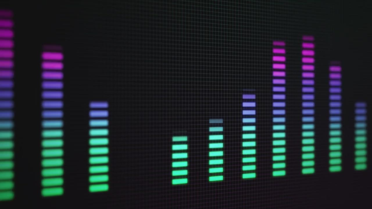 Closeup video of screen with a Db levels in motion - Free Stock Video