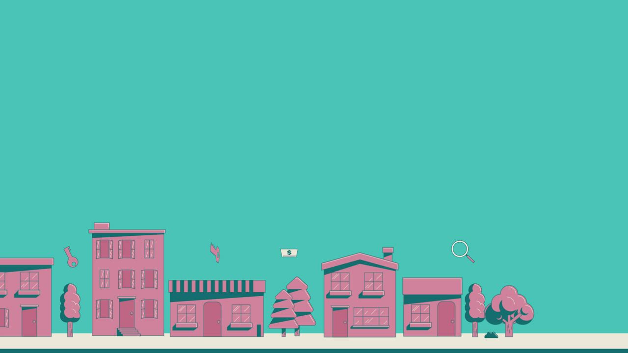 Animation of buildings popping up on a street - Free Stock Video