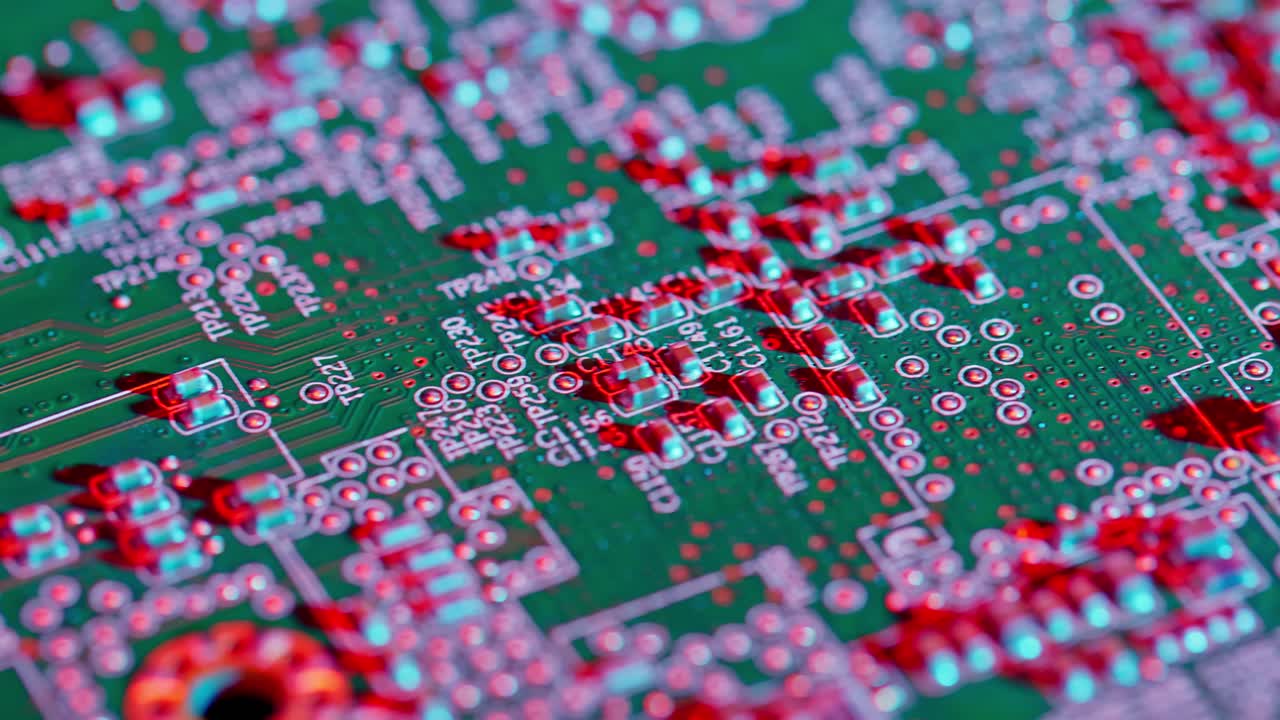 Detailed View of a Motherboard - Free Stock Video