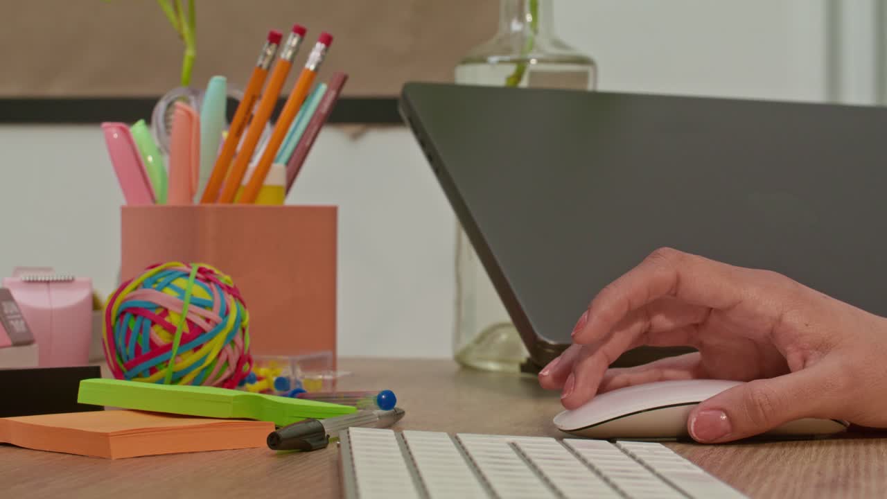 Feminine Hands Typing on Keyboard - Free Stock Video